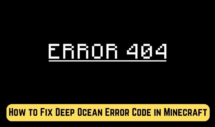 How To Fix Deep Ocean Error Code In Minecraft Techbland